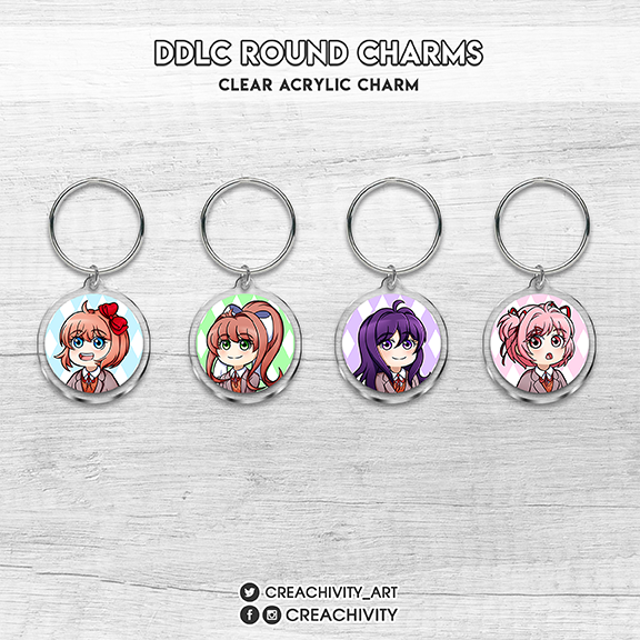 Doki Doki Literature Club Round Charms / Keychains - Cosplay.ph