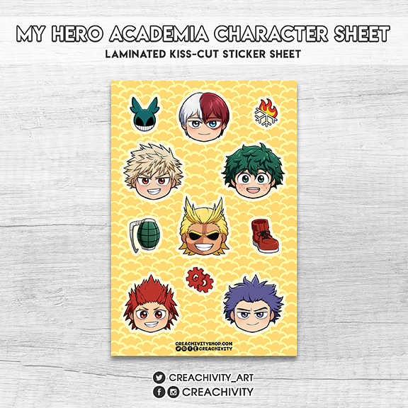 My Hero Academia Character Sticker Sheet - Cosplay.ph