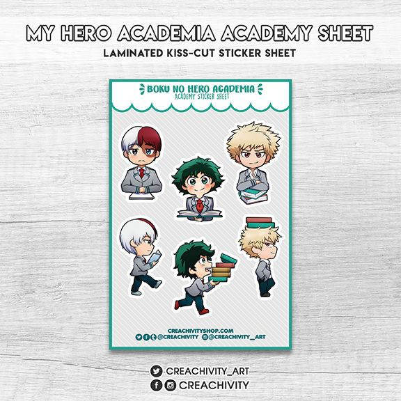My Hero Academia Academy Sticker Sheet - Cosplay.ph