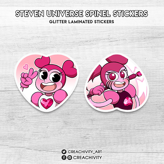 Steven Universe Spinel Heart Glitter Stickers - Cosplay.ph