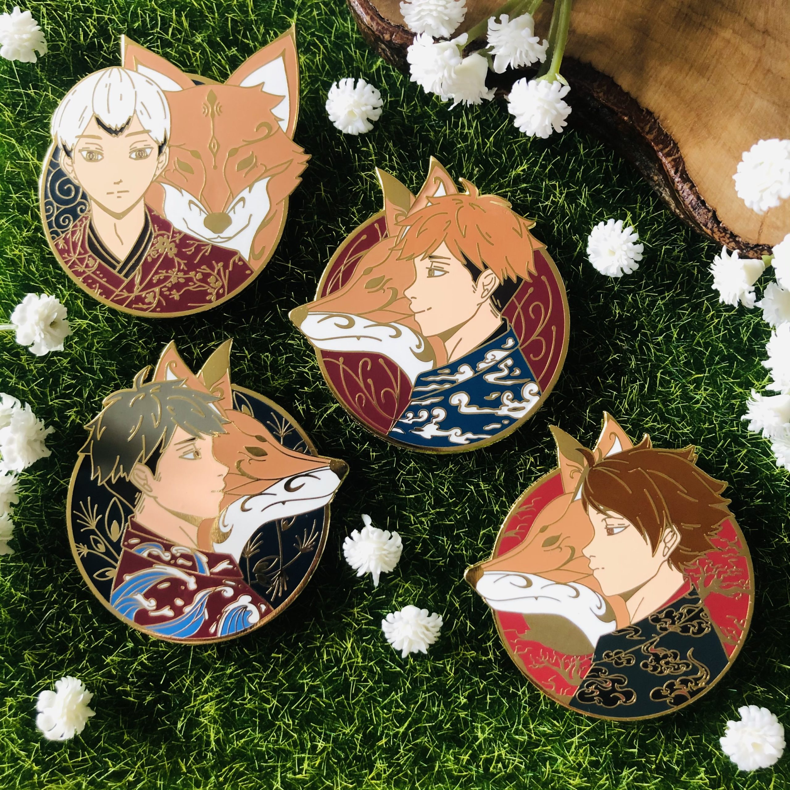 HAIKYUU! Inarizaki Enamel Pins - Cosplay.ph