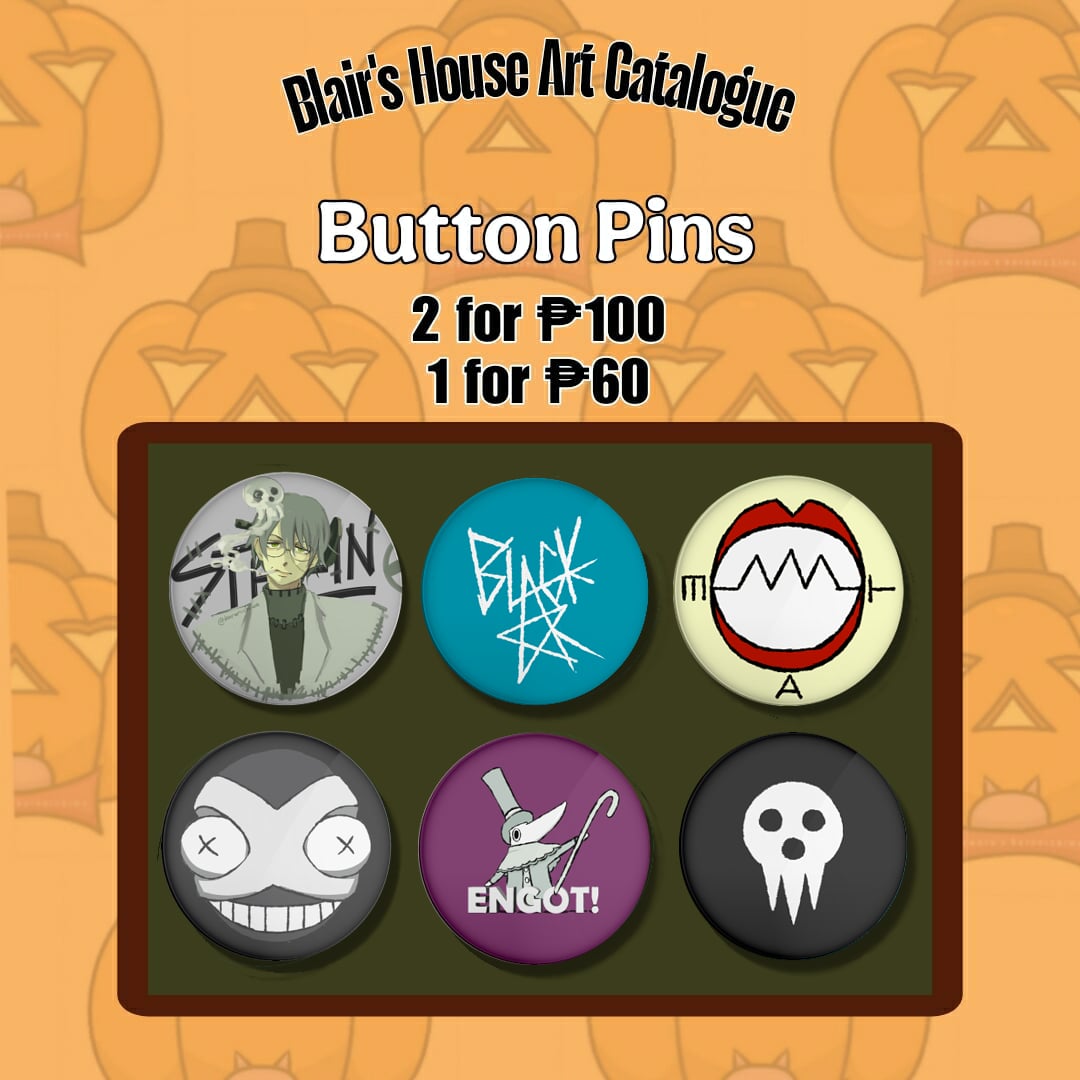 Soul Eater Button Pins - Cosplay.ph